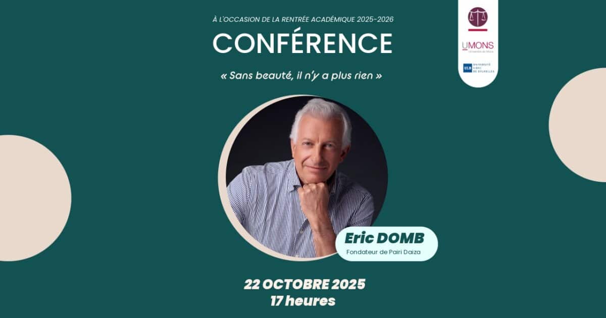 Conférence d'Eric Domb, fondateur de Pairi Daiza - Ecole / DROIT